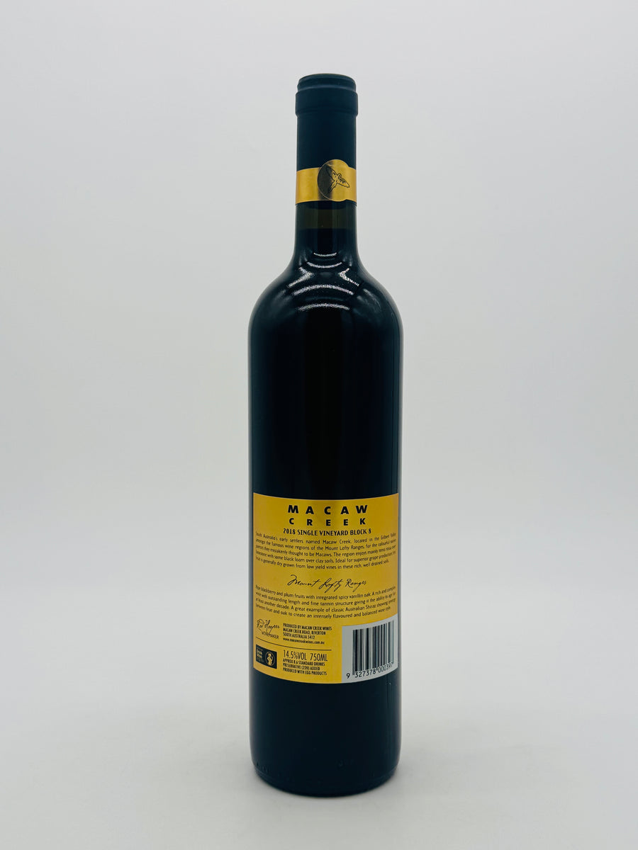 2018 Macaw Creek Single Vineyard Reserve Block 8 Shiraz (750ml) #1 ...