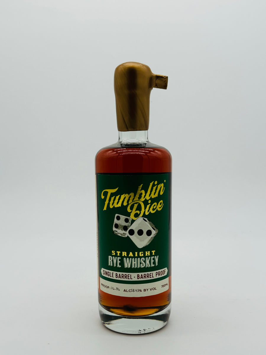 Tumblin Dice 7 Year Old Single Barrel Barrel Proof Straight Rye Whiske ...