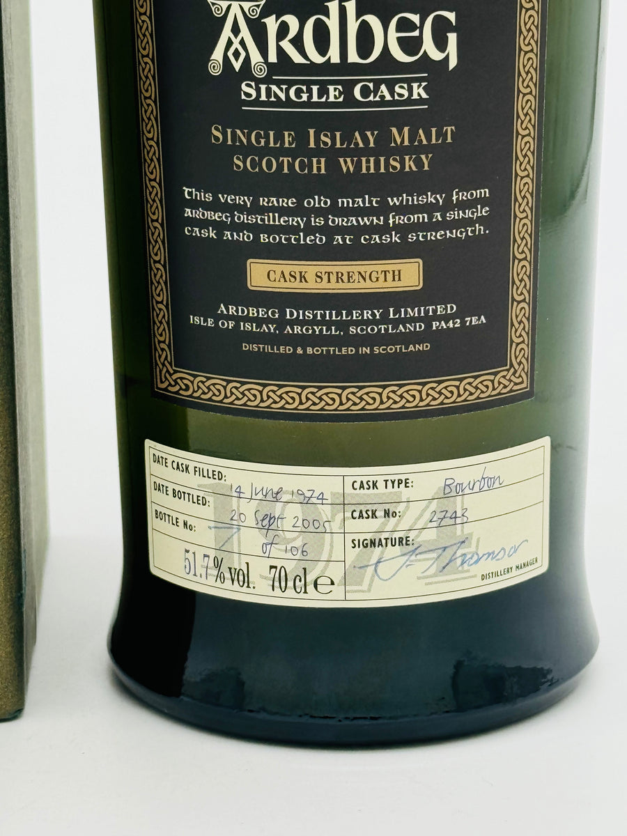 Ardbeg 1974 31 Years Single Bourbon Cask #2743 (700ml) – Whisky Trade
