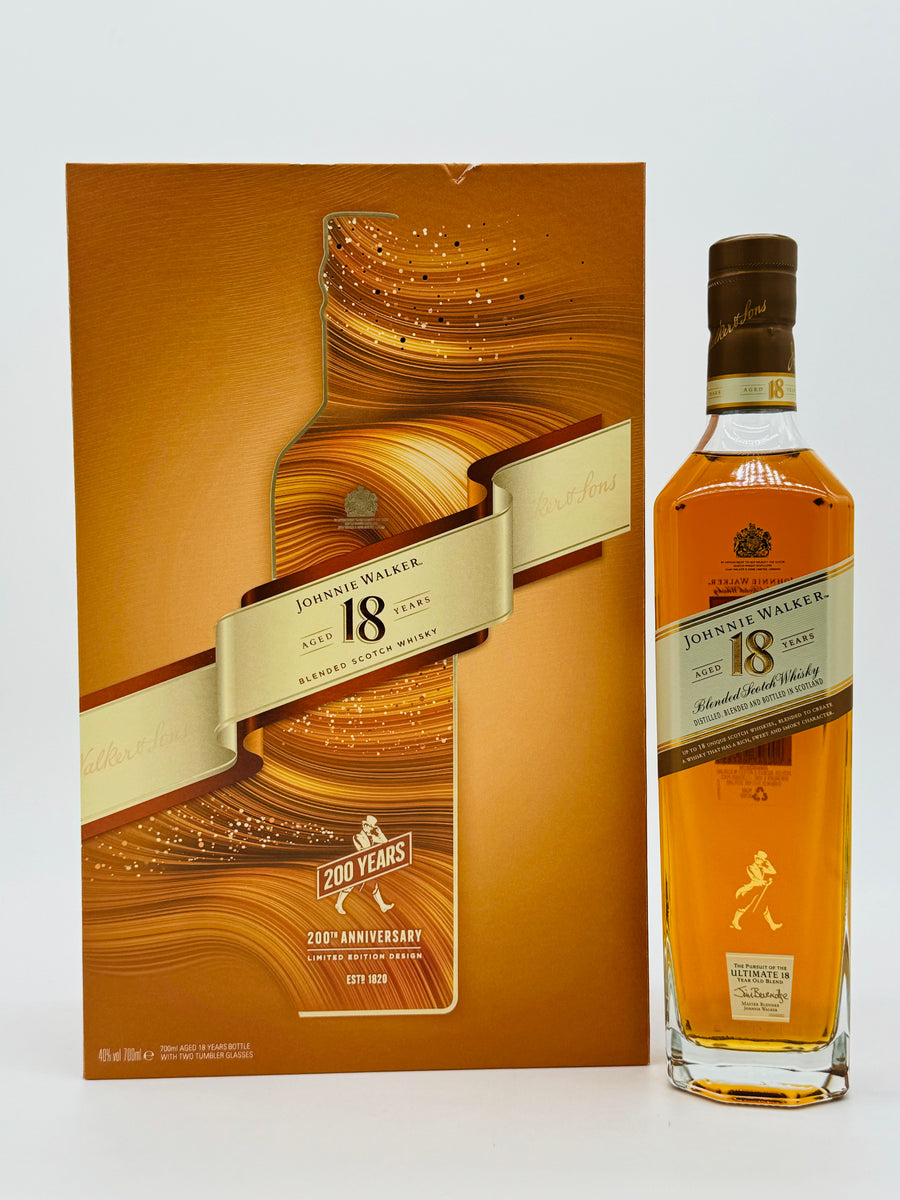 Johnnie Walker Ultimate 18 Year Old 200th Anniversary set (700ml ...