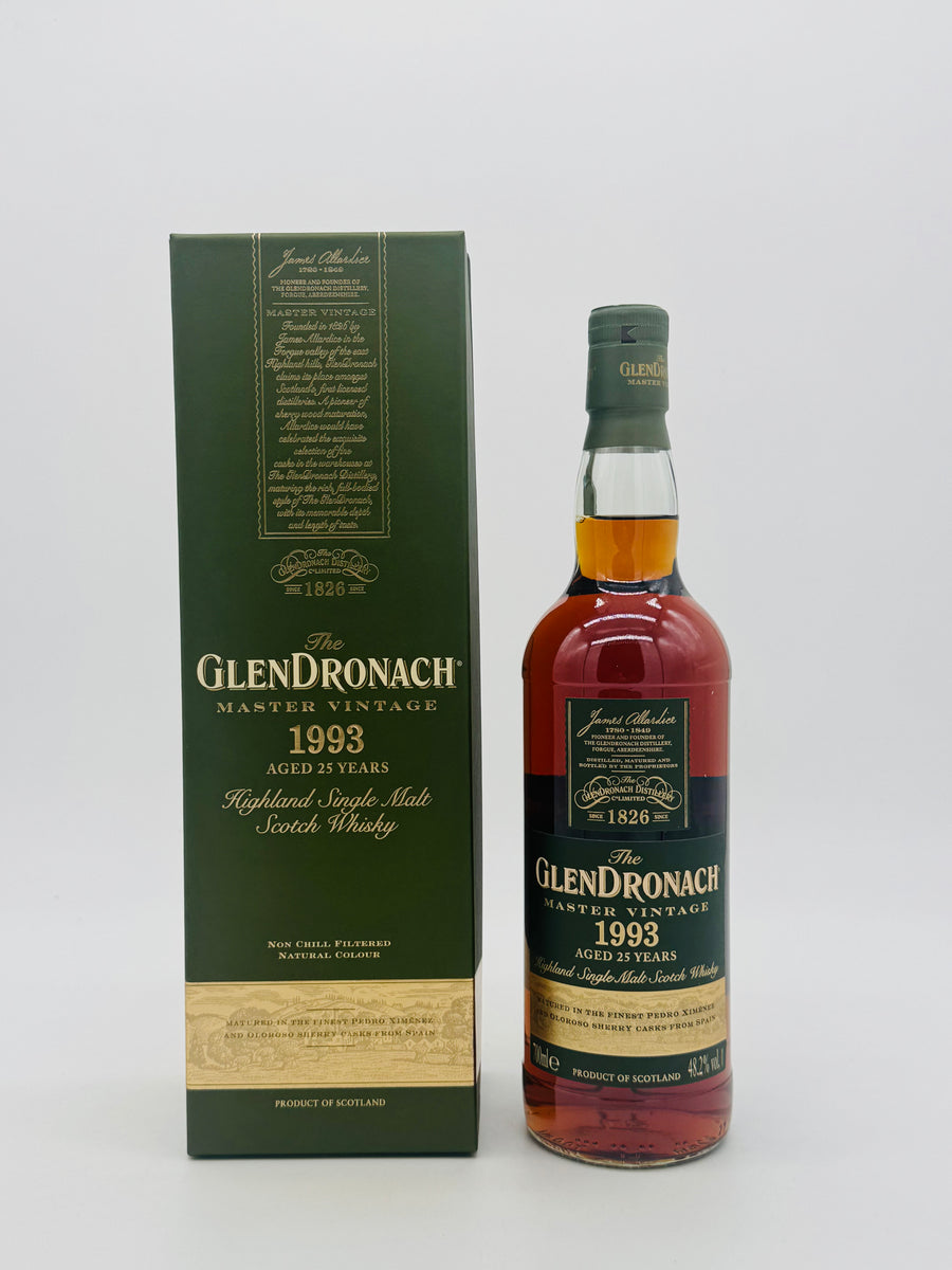 The GlenDronach Master Vintage 25 Year Old Single Malt Scotch Whisky ...