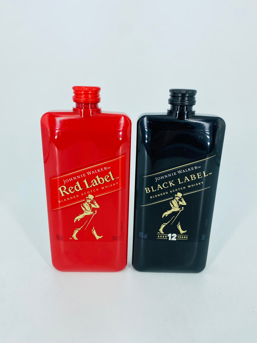 Johnnie Walker Red + Black Label Flasks (2 x 200ml) – Whisky Trade