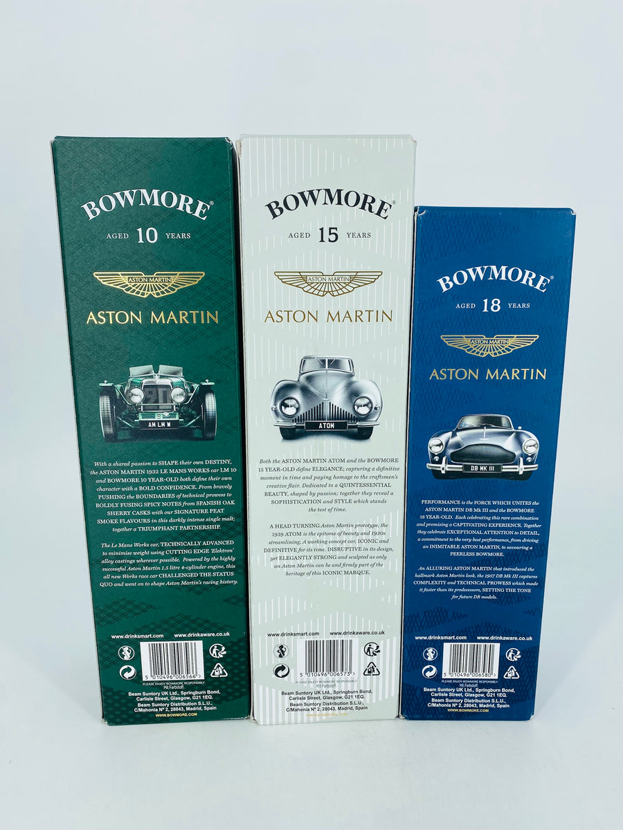 Bowmore Aston Martin Set (2 x 1L + 1 x 700ml) – Whisky Trade