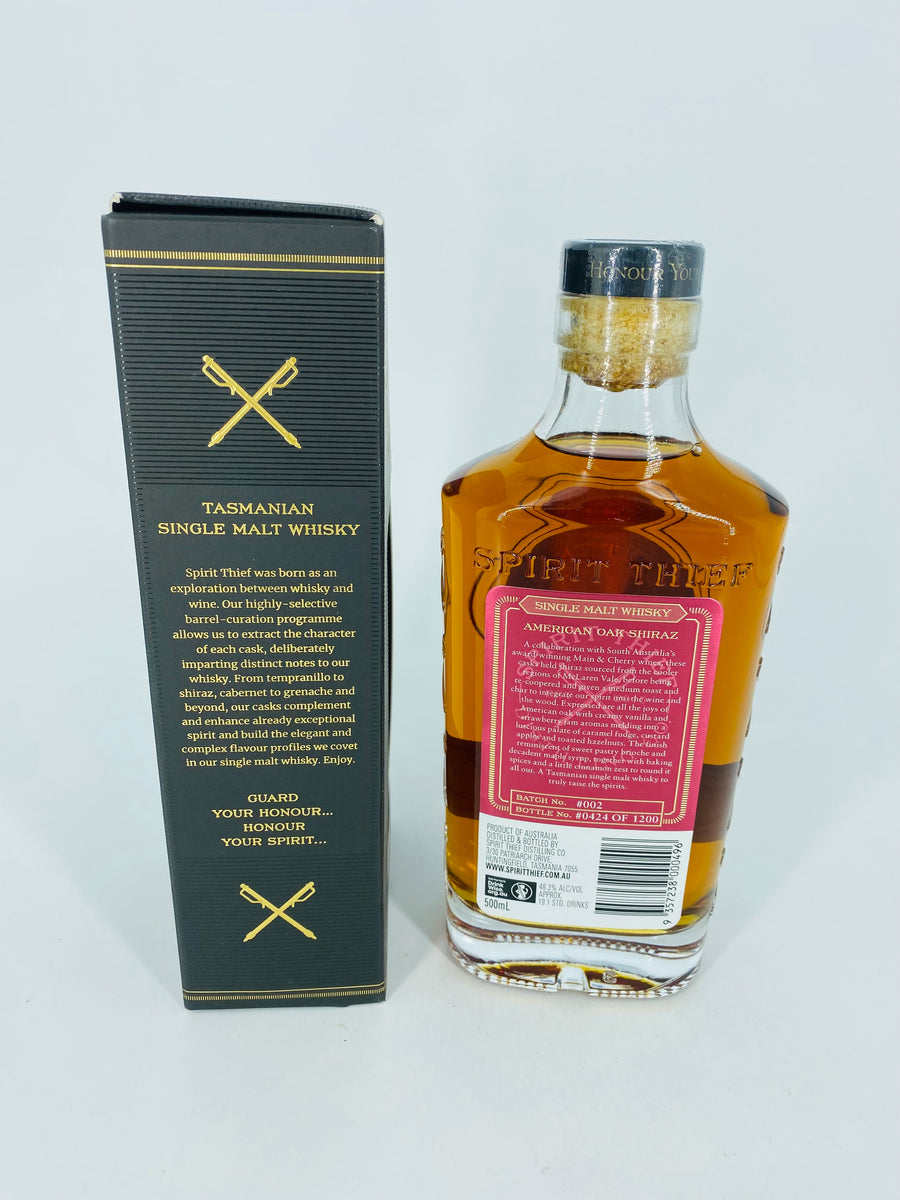 Spirit Thief American Oak Shiraz Batch 2 (500ml) – Whisky Trade